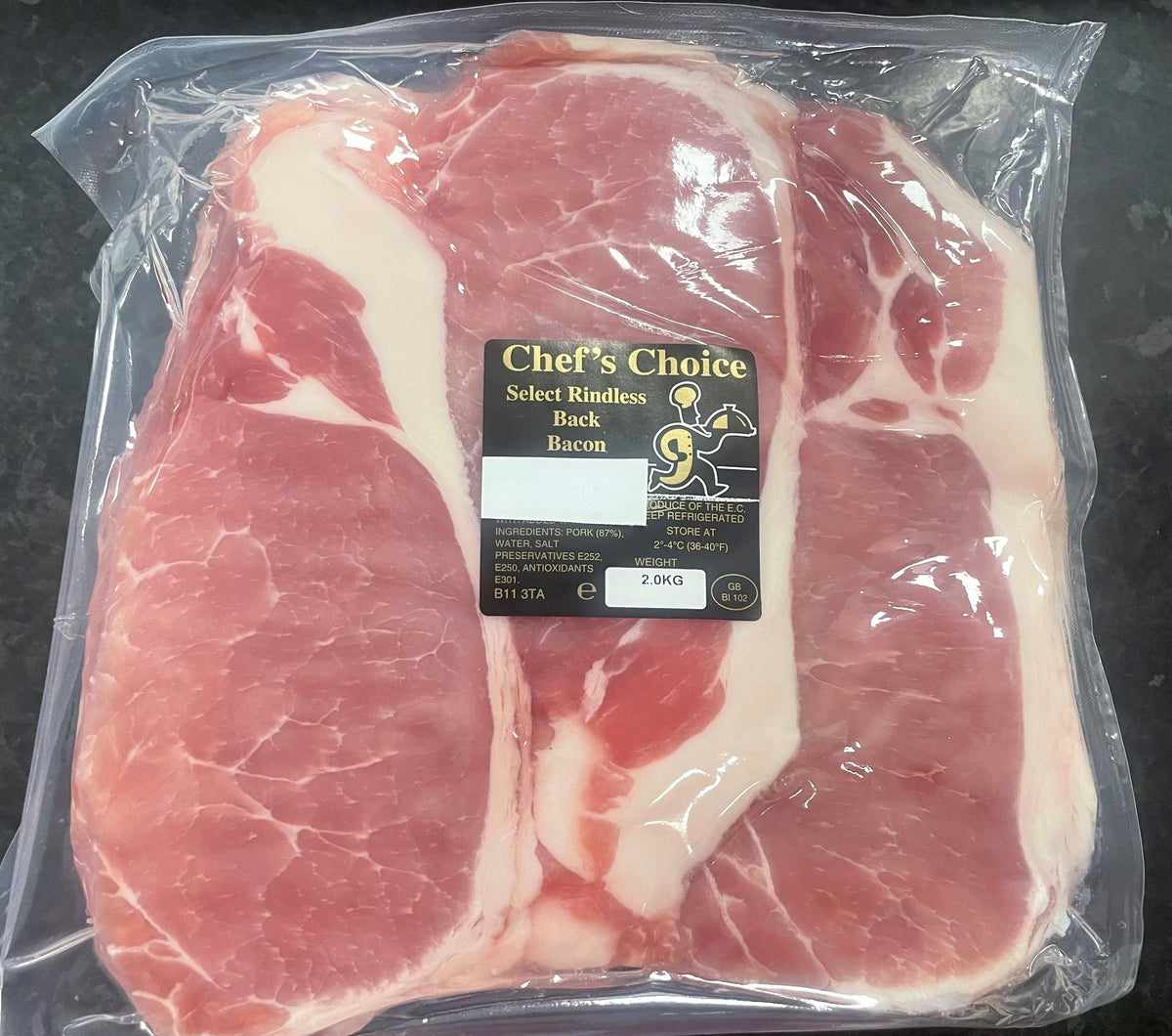 Chef's Choice Back Bacon 2 kg – Gills Direct